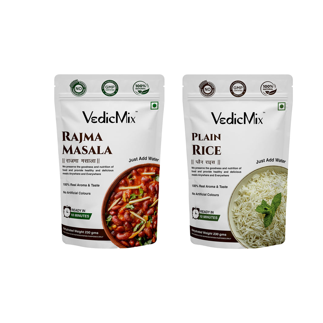 Combo Meals – Quick Rajma, Chhole, Dal Rice Packs – VedicMix